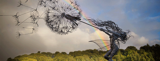 Fairies Wires sculpture by Robin Wight